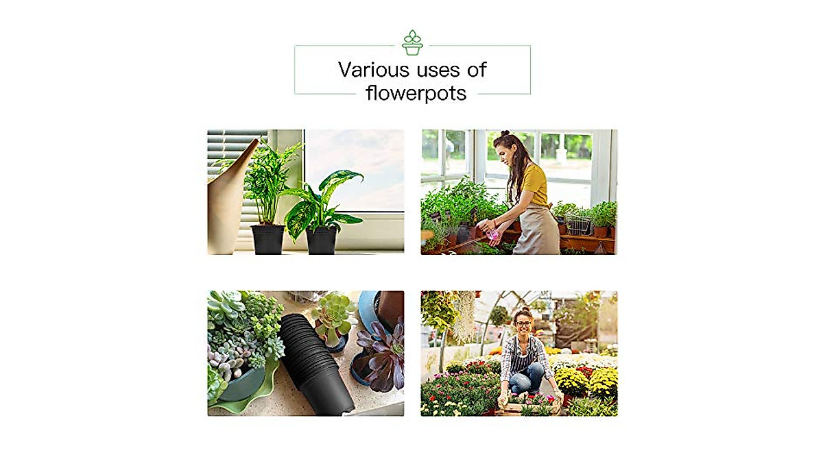 JERIA 100-Pack Plant Nursery Pots with Labels - Seedling & Garden Growers