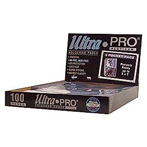 Ultra Pro 2-Pocket Platinum Page with 5" X 7" Pockets 100 ct.