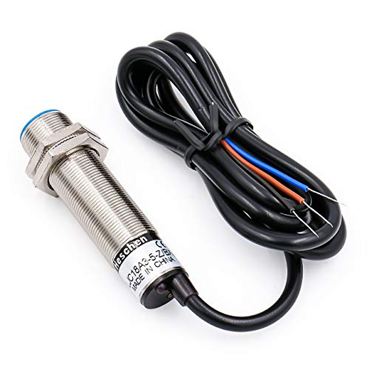 Heschen M18 Capacitive Proximity Sensor Switch Shield Type LJC18A3-5-Z/BX Detection 5mm 10-30VDC 200mA NPN Normally Open(NO) 3 Wires