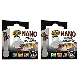 (2 Pack) Zoo Med Labs 25W Nano Ceramic Heat Emitter