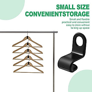 JIDAVN 50Pcs Clothes Hanger Connector Hooks Hanger Space Saving Closet Organizer Space Closet Hanger (Black)