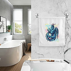 ALAZA Dragon Watercolor Anime Towels 100% Cotton Hand Towel for Bathroom 16 x 30 inch, Absorbent Soft & Skin-Friendly, 2 Pieces