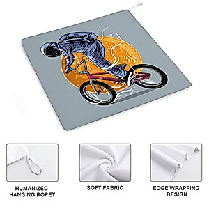 Lurnise Hand Towel Bike Hand Towels Dish Towel Lanyard Design for Bathroom Kitchen Sports