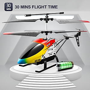 DRONEEYE M5 Remote Control Helicopter for Kids,Altitude Hold 2.4GHz RC Aircraft with Gyro for Beginner Hobby Toys,30 Min Play,Indoor Flying with 3.5 Channel,LED Light,High,Low Speed