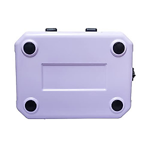 CAMP-ZERO 16L Tall Cooler/Ice Chest with 2 Molded-in Cup Holders & Folding Aluminum Handle | Thick Walled, Freezer Grade Cooler with Secure Locking System & Removable Divider (Lavender)