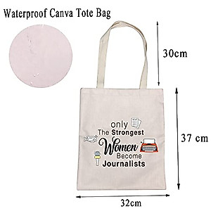 MBMSO Journalist Tote Bag Journalism Gifts News Reporter Gifts only the Strongest Women Become Journalists Shoulder Bag (Journalist Tote Bag)