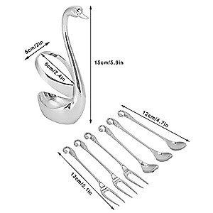 7Pcs Set Zinc Alloy Dinnerware Holder Tableware With 3 Spoons 3 Forks Home Decoration 7Pcs Set Zinc Alloy