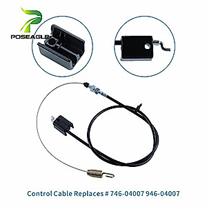 POSEAGLE 946-04007 Cable Replaces MTD 746-04007 Cable, MTD 946-04007 Cable 946-04007 for MTD Craftsman 2-Stage Yard Machines and Troy-Bilt 5524 Storm Snow Throwers