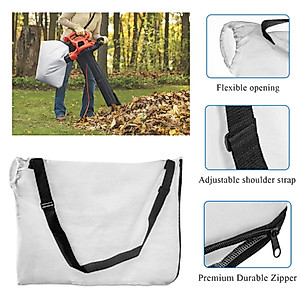 530095564 Blower Leaf Vacuum Bag, for Husqvarna Craftsman Poulan Pro Poulan Weed Eater Roper Sears Rally EHP and Yard Pro 530095599 Leaf Vacuum Bags Bottom Zippered Design