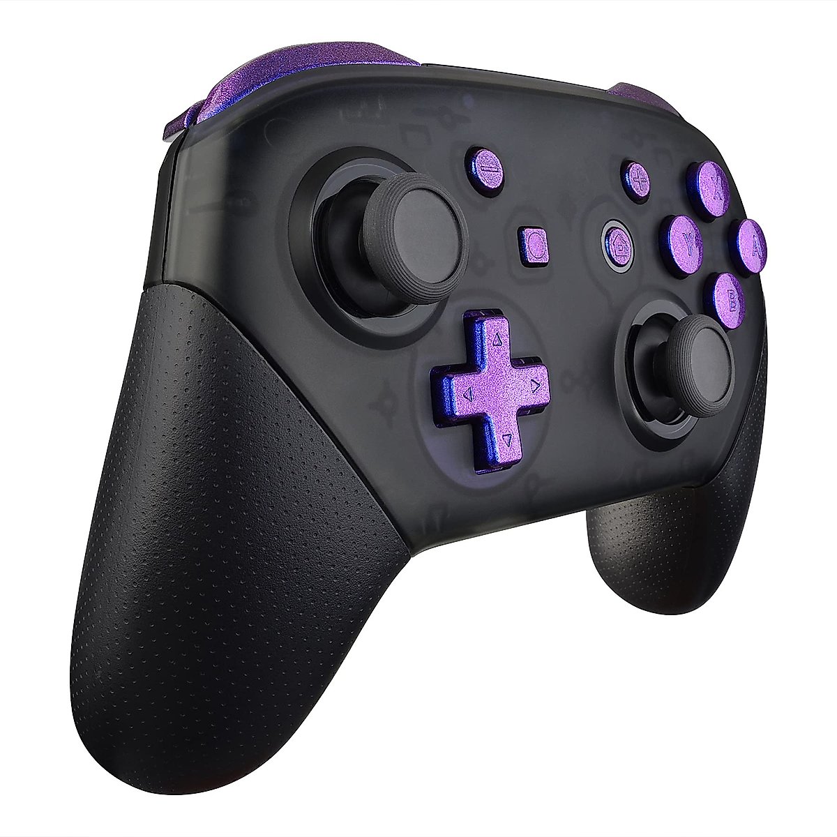 eXtremeRate Purple Blue Chameleon Repair ABXY D-pad ZR ZL L R Keys for Nintendo Switch Pro Controller, DIY Replacement Full Set Buttons with Tools for Nintendo Switch Pro - Controller NOT Included