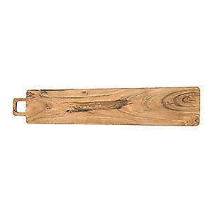 Bloomingville Rectangle Acacia Wood Cheese Square Handle Cutting Board, Brown