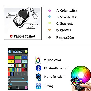 liteball RGB Multicolor LED Boat Drain Plug Light,Underwater Stern Plug Lighitng with IR Remote and APP Dual Control(Pack of 4)