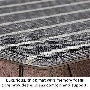 Lucky Brand Printed Wellness Mat - Cushioned Comfort Kitchen Mat - Easy to Clean - Anti-Fatigue & Skid-Resistant - 12mm Montanita Print 20" x 39" - Grey