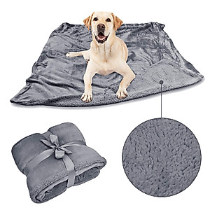 Dog Blankets for Large Dogs, Super Soft Warm Sherpa Fleece Plush Doggie Blankets and Throws for Small Medium Puppy Doggy Pet Cats，50x60 inches