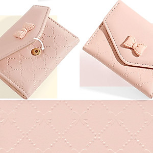 SUMGOGO Womens Small Wallet Girls Cute Cartoon Pig Trifold Little Slim Short Card Wallets (Green)