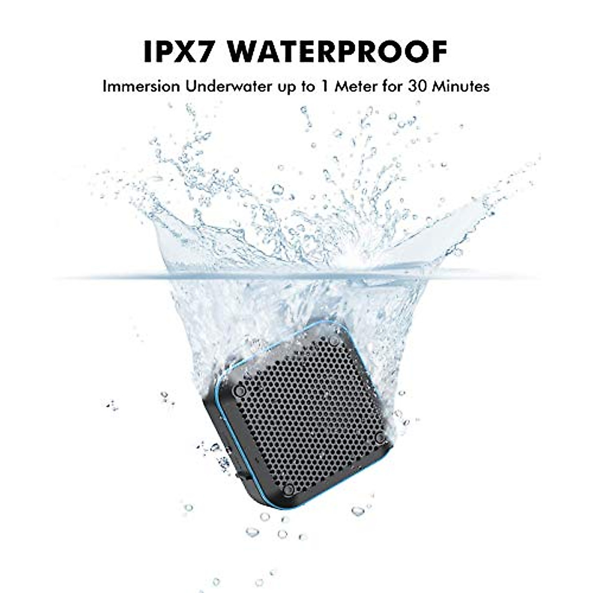 LEZII Shower Bluetooth Speaker, IPX7 Waterproof Portable Speakers with Loud HD Sound, Mini Wireless Speaker with TWS Stereo, Shower Radio for Bathroom, Kayak, Pool, Beach, Bike, Gifts for Men, Women