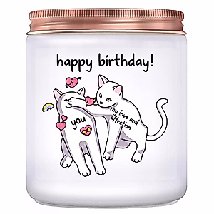 Cute Birthday Gifts for Women- Funny Cat Happy Birthday Candle Gift for Boyfriend, Girlfriend, Husband, Wife, Her or Him, Best Friend, Sister