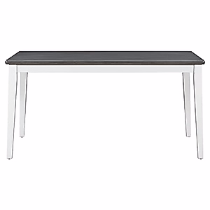 ERYE FANYE Classic Wooden 6-Piece Upholstered Dining Furniture Sets Include 1 Table, 4 Chairs with Soft Cushions and Padded Bench for Home Apartment Kitchen & Dining Room,White+Gray