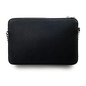 Michael Kors Women's Jet Set Item Crossbody Bag in Black with Silver hardware (Black/Silver)