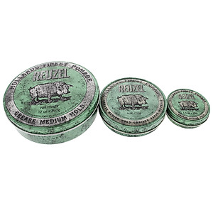 REUZEL Green Pomade Grease, Medium Hold, 4 oz.