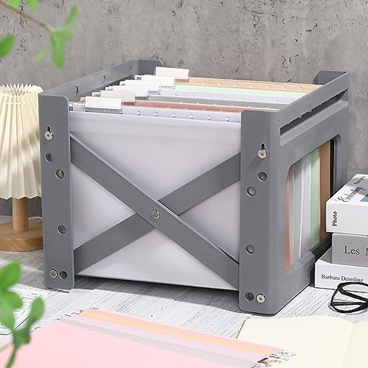 Yaomiao 24 Pack Hanging File Folders Letter Size Expanding File Folders with 1 Inch Expansion Hanging File Folders for Filing Needs(Bright Color)