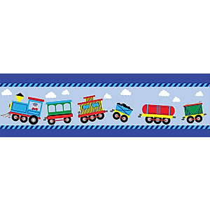 EVERYDAY KIDS Nursery Window Valance - Choo Choo Train