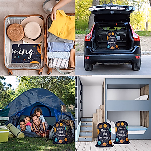 Swono Large Capacity Laundry Hamper Basket Solar System Cartoon Planets Quotes Never Stop Dreaming Storage Baskets for Bedroom, Bathroom, Dorm, Dining Room, Oxford Cloth 28x40 Inch