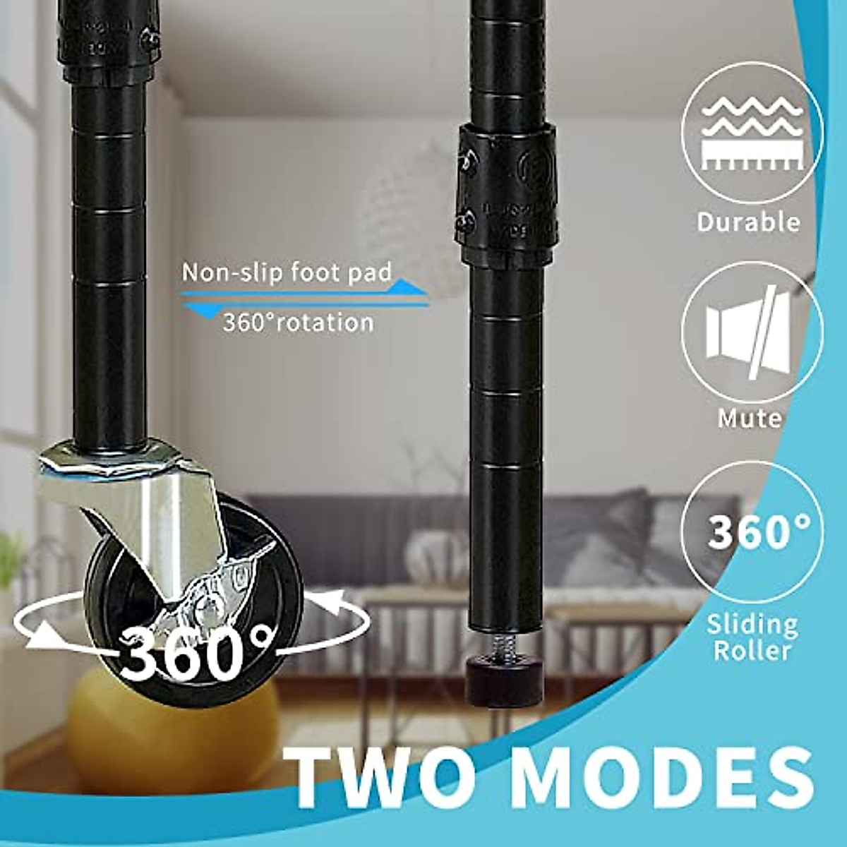 Garage Shelving, 78"x48"x18" Metal Shelves 6 Tier Wire Shelving Unit Adjustable Heavy Duty Sturdy Steel Shelving Rolling Cart with Casters for Pantry Garage Kitchen (Black)