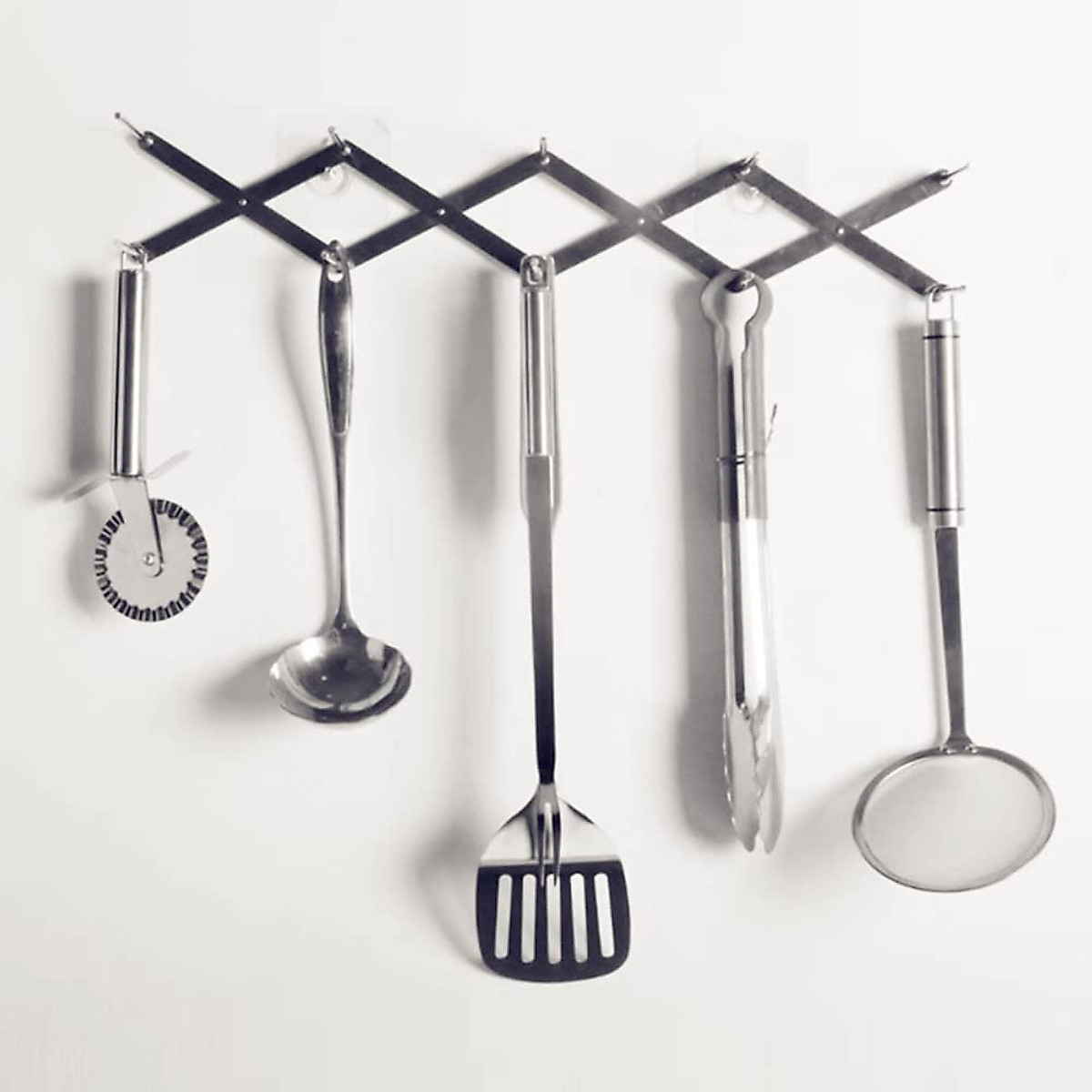 Achbeah Dish Drying Rack, Telescopic Dish Storage Rack, Dish Racks, Steamer Rack, Drying Rack Stand Storage Holder for Book Storage Wall Hanging Rack Kitchen Countertop Organizer