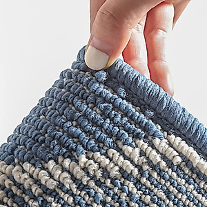 Kitchen Rugs and Mats 2 PCS Non Skid Washable Kitchen Mats Set Resist Dirt Rugs Absorbent Floor Mats for Kitchen,Sink,Entryway 17.3 x 47 + 17.3 x 29 Gray