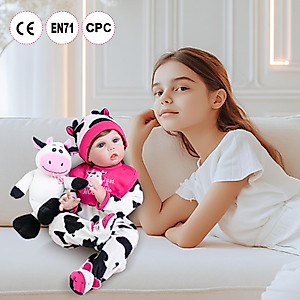 Aori Reborn Baby Dolls - 22" Realistic Newborn Girl Doll, Lifelike Baby Girl Dolls, Gift for Kids, Grandma, Collectors