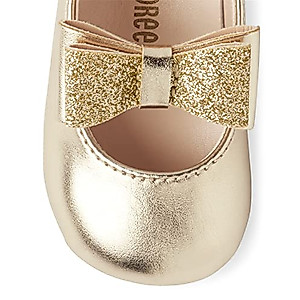 Gymboree, and Toddler Girls Dressy Ballet Flat,Gold,6-12 Months