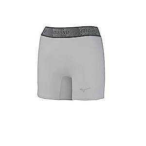 Mizuno Women's Aero Vent Padded Sliding Short, Grey, Small