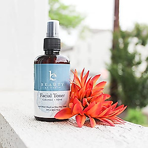 Facial Toner with Organic and Natural Witch Hazel Rose Water Astringent - Best Hydrating and Clarifying Face Spray for Daily Use, No Alcohol or Oil, Skin Cleansing for Men and Women, 4oz