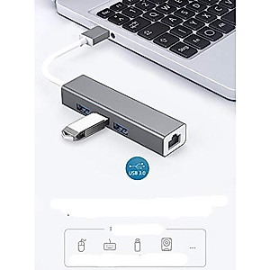 SHYPT One-to-Three Type-c to Gigabit Network Card Usb3.0 to Network Splitter Rj45 Converter