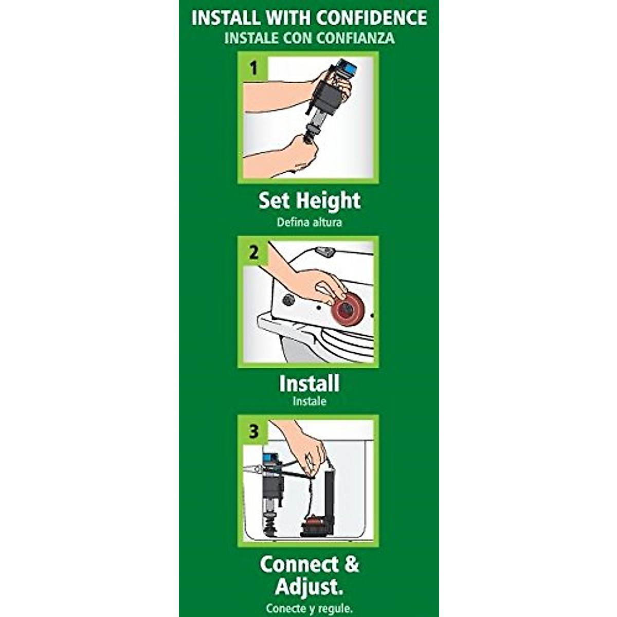 Fluidmaster 400ARHRKP10 PerforMAX Universal High Performance All in One Repair Kit for 2-Inch Flush Valve Toilets, Easy Install