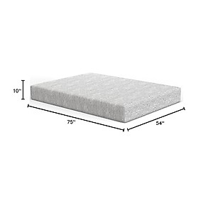 Vibe Heather Grey Gel Memory Foam Mattress, CertiPUR-US and Oeko-TEX Certifed Bed-in-a-Box in Ultra Small Package, 10-Inch, Full