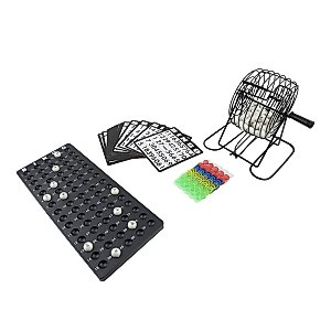 TG,LLC Treasure Gurus Professional Bingo Game Set Metal Bingo Ball Drawing Tumbler Cage Cards Chips Balls