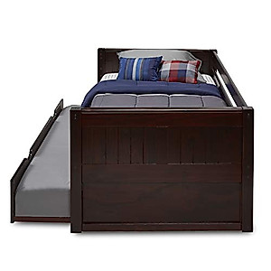 Camaflexi Panel Style Solid Wood Day Bed, Twin, Cappuccino