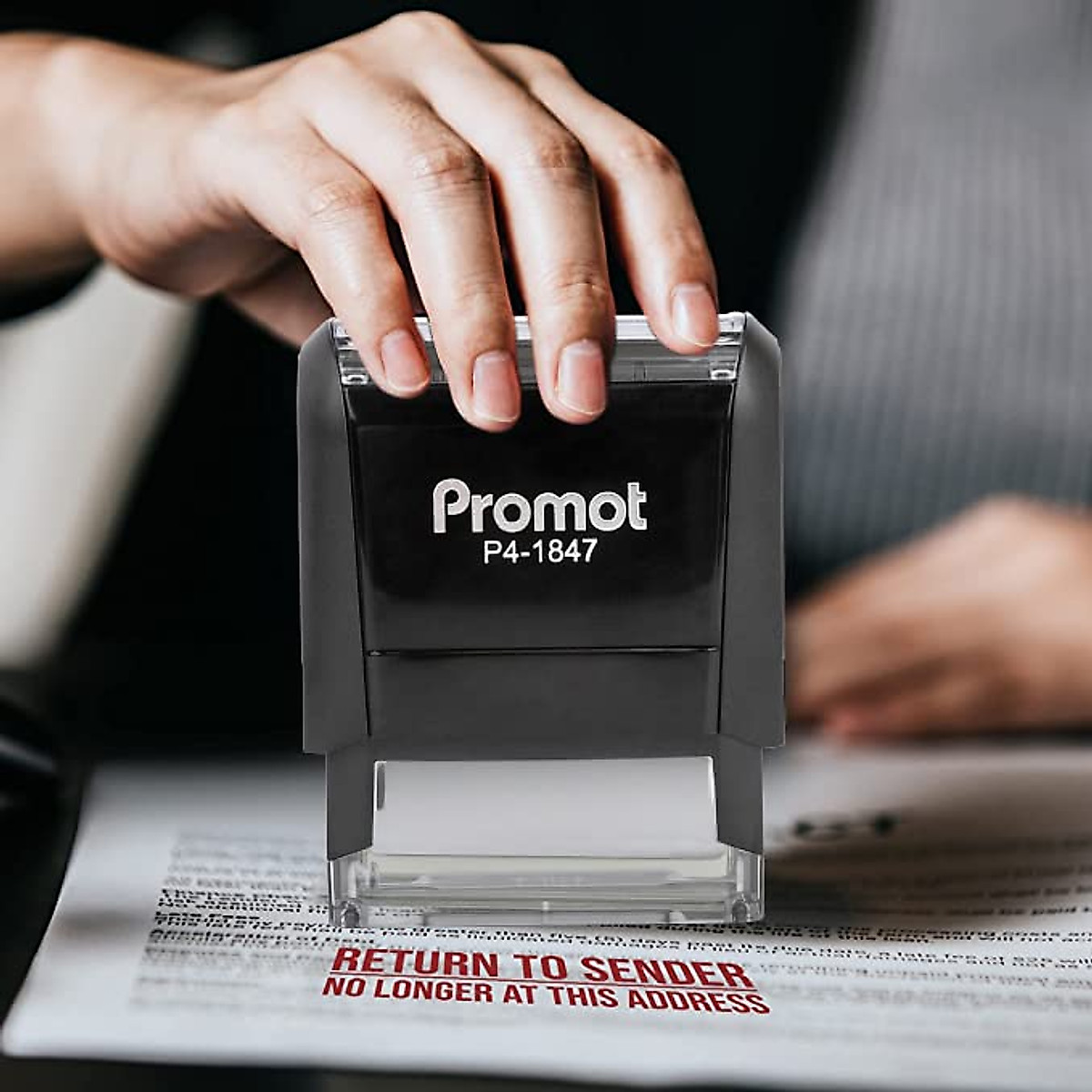 Promot Return to Sender NO Longer at This Address Self Inking Rubber Stamp
