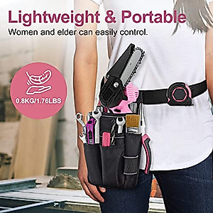 Mini Chainsaw 4 inch Battery Chain Saws Cordless Mini chain saws for Trees Battery Powered, One-Hand Operated Portable Small Chainsaw for Tree Trimming, Garden Pruning, Branch Wood Cutting