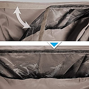 YardGrow 10'x10' Gazebo Canopy Replacement Top, Double Tiered Outdoor Canopy Cover Patio Pavilion Garden (Taupe)