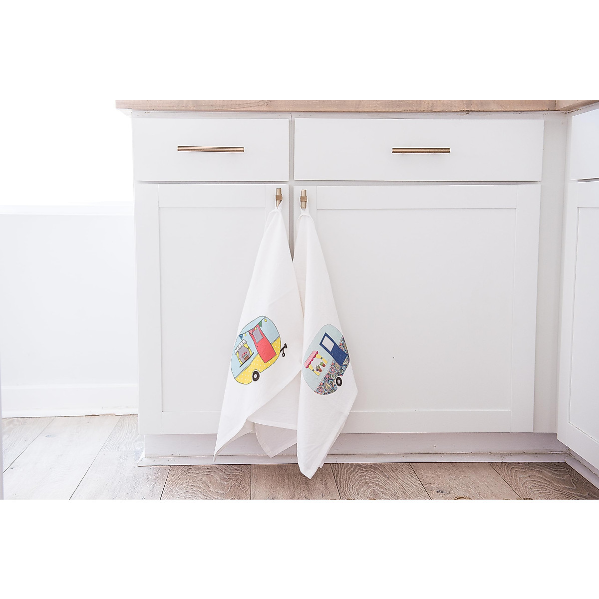 LLdecor RV Kitchen Towels - Set of 2, Urban Hippy Design