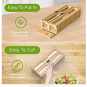 KOCWELL 2 Tier Under Sink Organizer and Under Sink Mat 34" x 22" Set, Sliding Under Bathroom Cabinet Storage Drawer Organizer with Hooks, Hanging Cup, Multi-purpose Under Sink Shelf Organizer