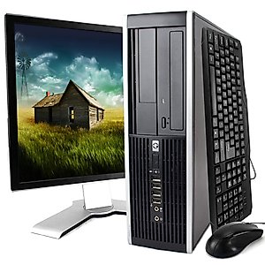 HP Elite Windows 10 Desktop Computer C2D 3.0 PC 8GB 160GB DVDRW WiFi 19 Inch LCD Monitor - Keyboard - Mouse - Power Cord