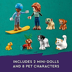 LEGO Friends 2023 Advent Calendar 41758 Christmas Holiday Countdown Playset, 24 Collectible Daily Surprises Including 2 Mini-Dolls and 8 Pet Figures