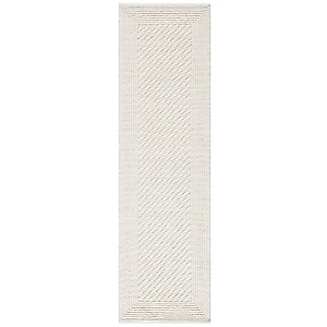 SAFAVIEH Natura Collection Runner Rug - 2'3" x 12', Ivory, Handmade Wool, Ideal for High Traffic Areas in Living Room, Bedroom (NAT450A)