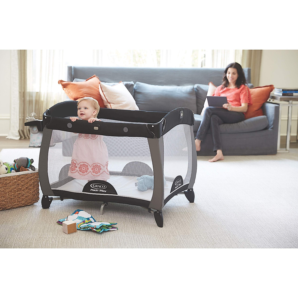 Graco Pack 'n Play Playard Quick Connect Portable Seat Deluxe, McKinley