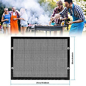 Eurobuy BBQ Mesh Grill Bags,Non-Stick High Temperature Resistance Reusable Grilling Pouches Outdoor Picnic Tool Easy to Clean
