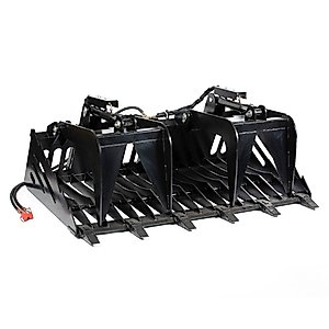Titan Attachments 72" Skeleton Rock Grapple Rake Quick Tach Bucket Loader